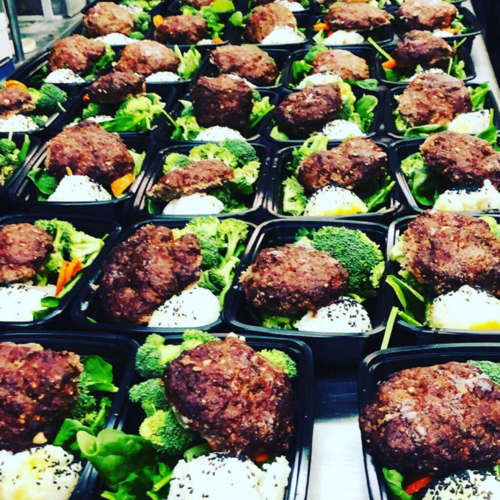 BBQ Angus Beef Protein Burger with Loaded Mash Potatoes - Fit Food Cuisine