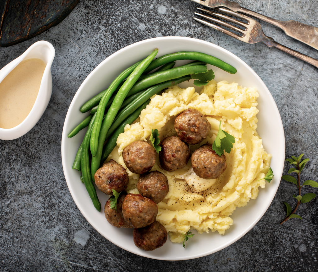 Texas BBQ Turkey Meatballs with Garlic Mash - Fit Food Cuisine